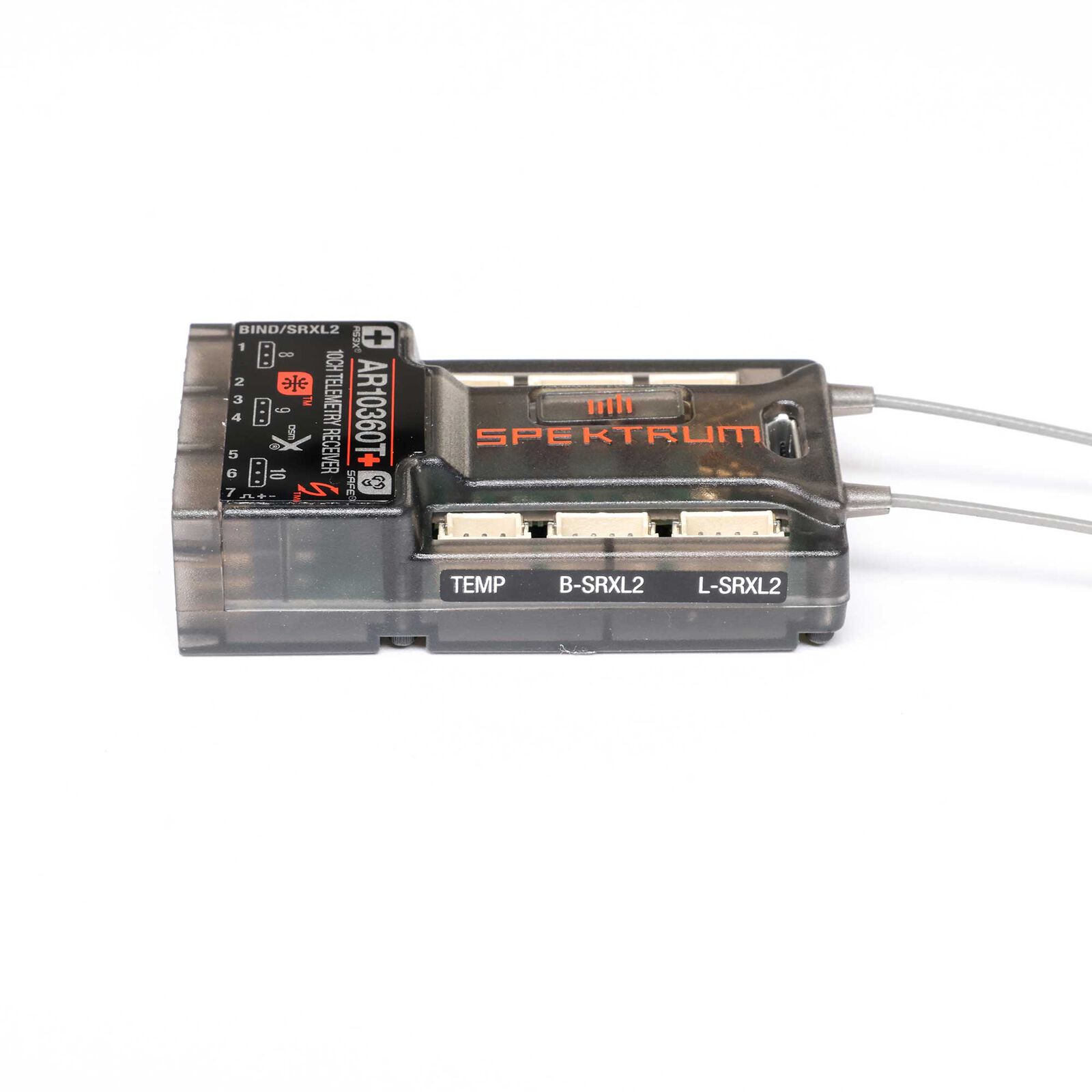 Spektrum AR10360T+ DSMX 10-Channel AS3X+ & SAFE Telemetry Receiver ...