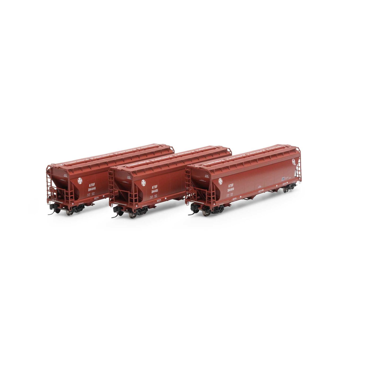 Athearn N ACF 4600 3-Bay Center Flow Hopper, ATSF (3) | Horizon Hobby
