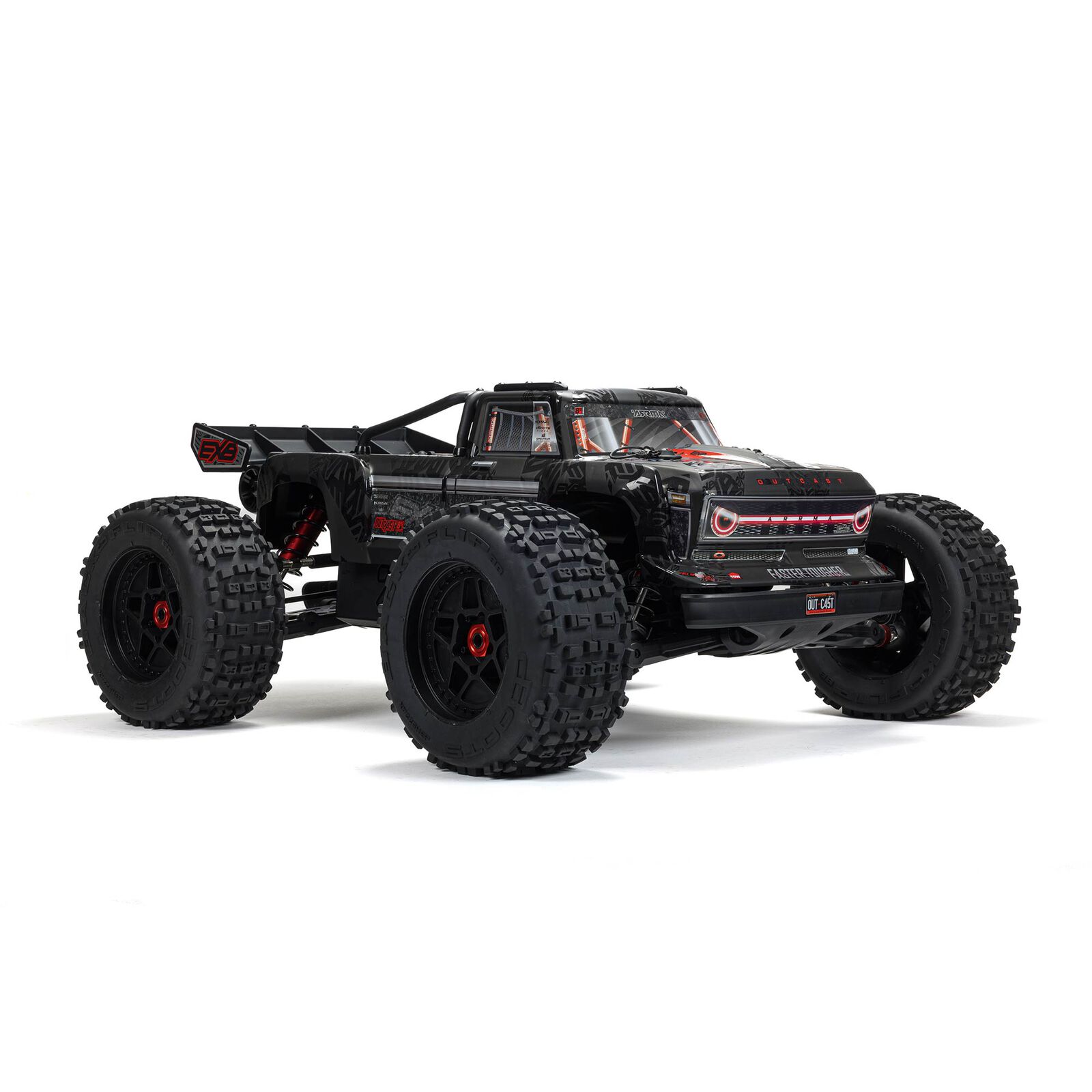 ARRMA 1/5 OUTCAST 8S EXB AVC 4X4 RTR Brushless Stunt Truck, Black ...