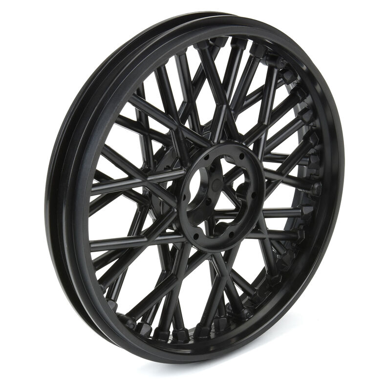 Pro-Line Racing 1/4 Bullyspoke V2 Bead Front Wheel Black: Promoto-MX ...