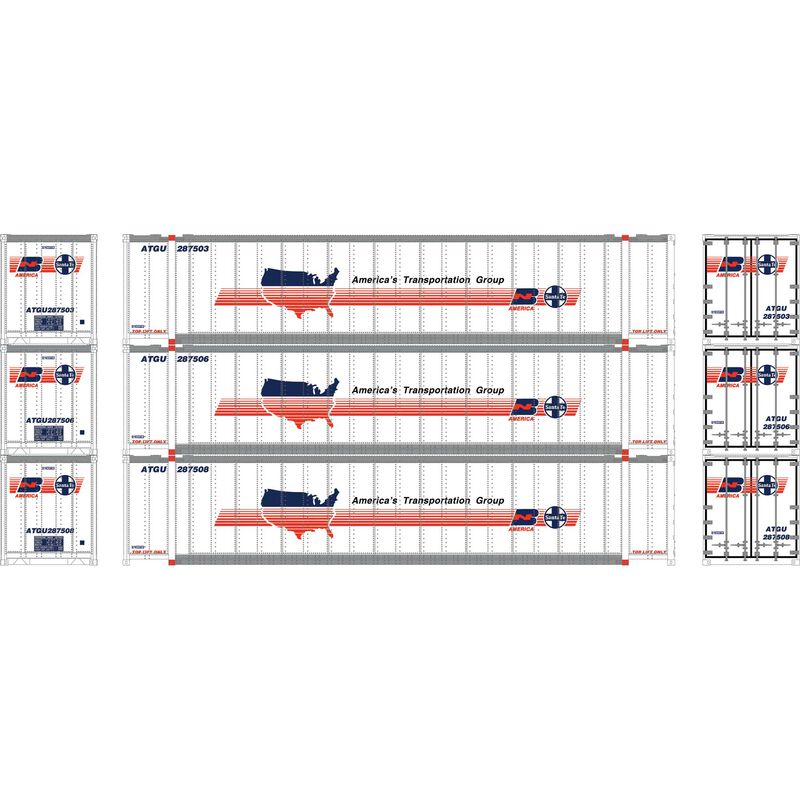Athearn N 48' Containers, ATGU #287503 / 287506 / 287508 (3) | Horizon ...