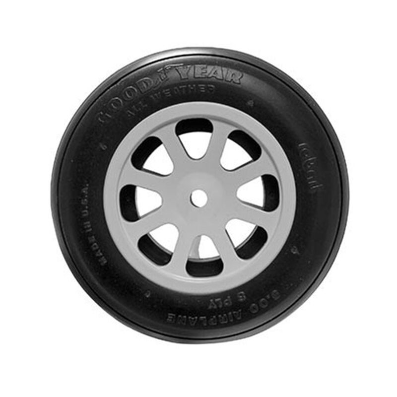 Hangar 9 Robart 5" Aluminum Wheel & Tire, White (1): F4U-1D Corsair ...