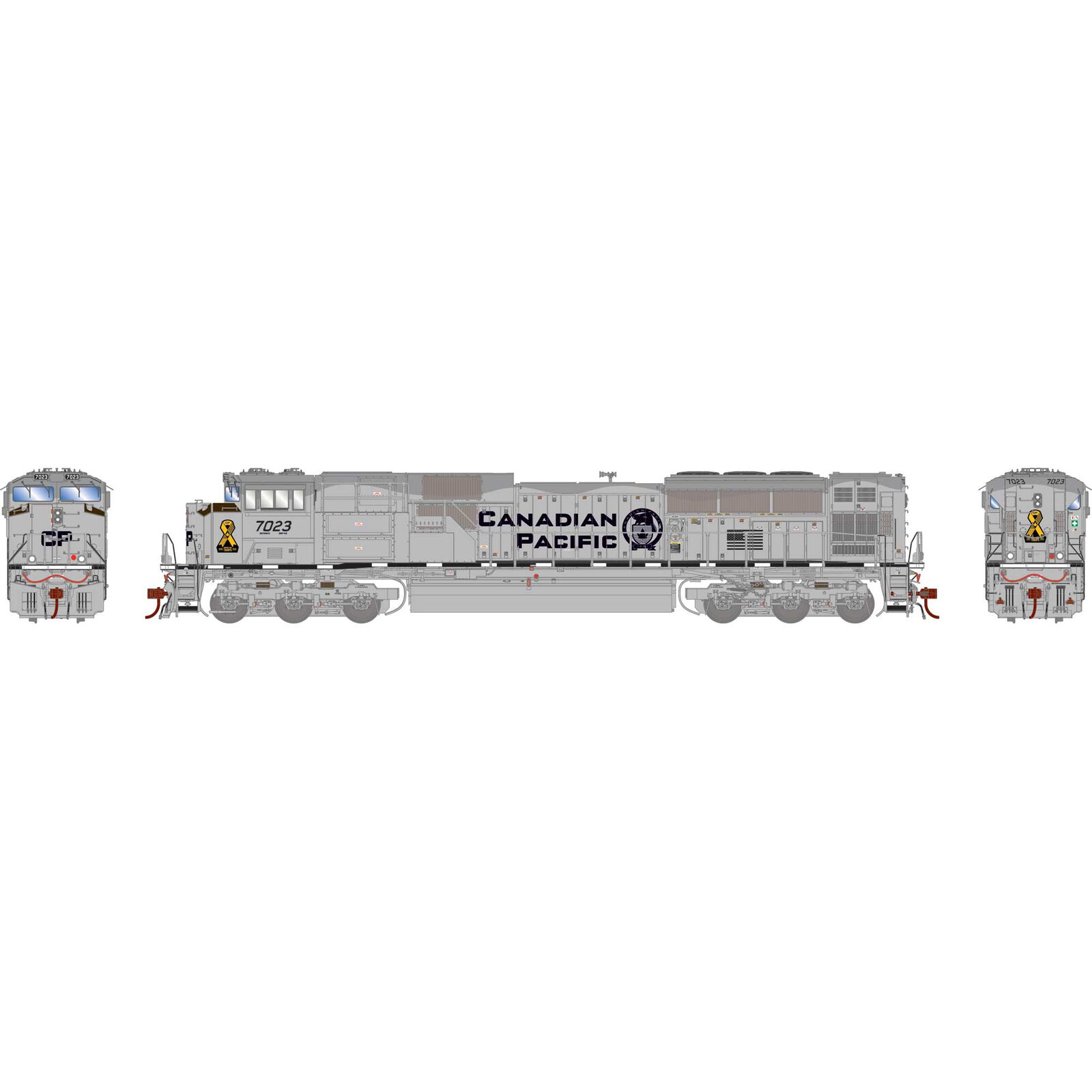 Athearn Genesis HO GEN EMD SD70ACU Locomotive, CP/Military Tribute ...