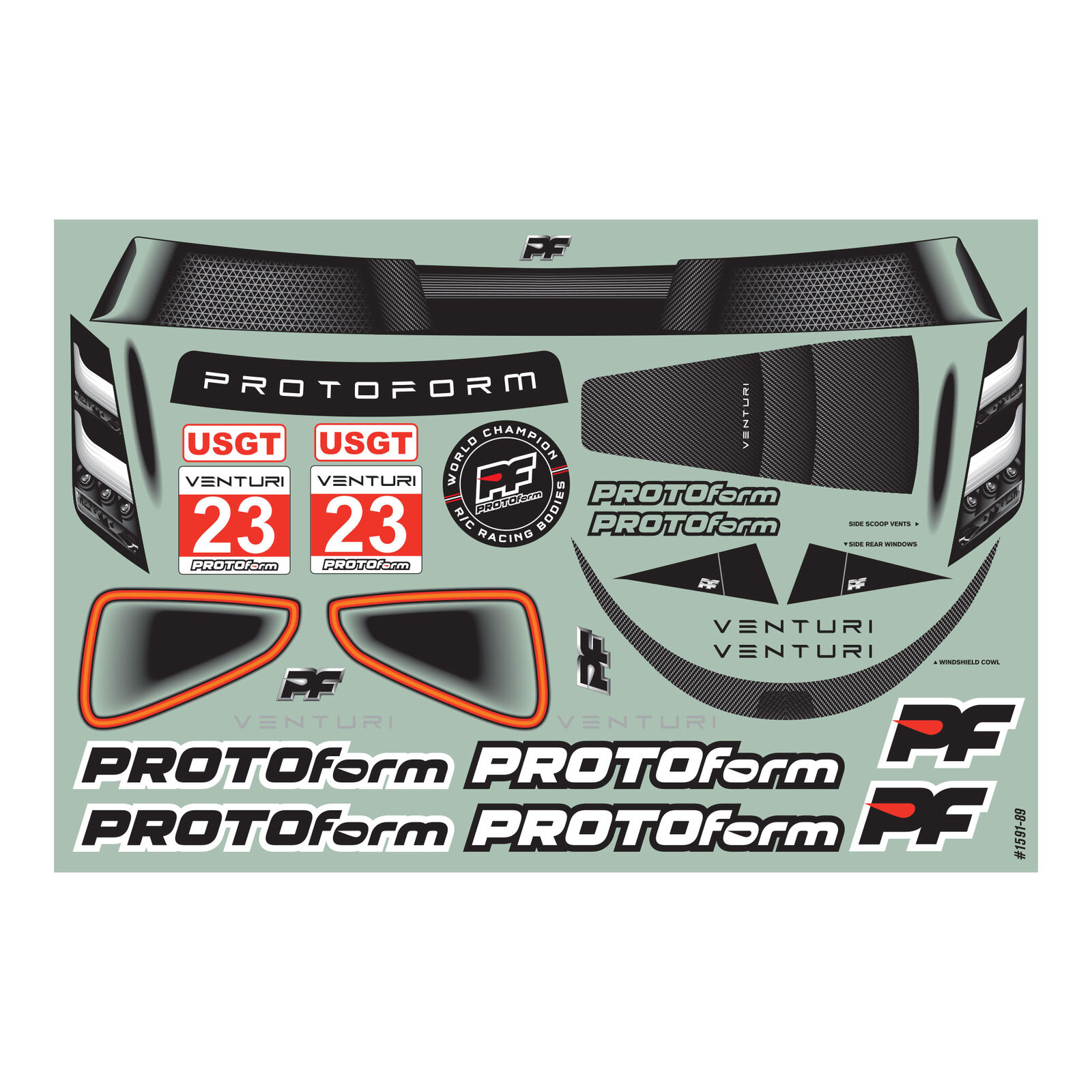 PROTOform 1/10 Venturi GT Clear Body: 190mm Touring Car | Horizon Hobby