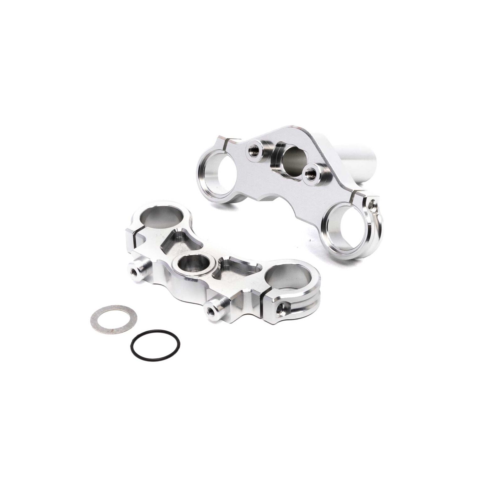 Losi Aluminum Triple Clamp Set, Silver: PM-MX/SM | Horizon Hobby