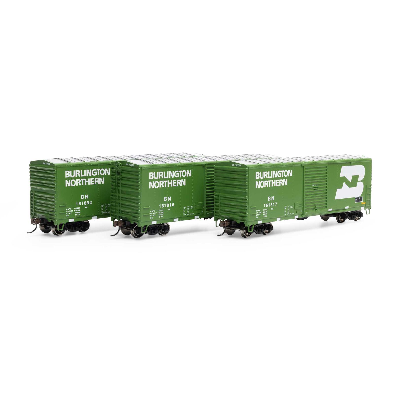 Athearn HO 40' Modern Box Car, BN #161517 / #161816 / #161892 (3 ...