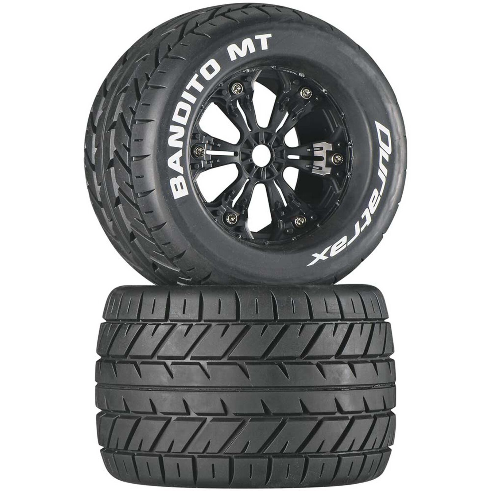 Duratrax Bandito MT 3.8" Mounted Tires, Black (2) | Horizon Hobby