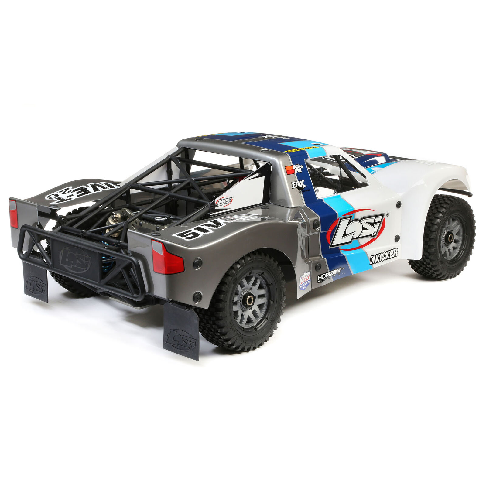 Losi 1/5 5IVE-T 2.0 4WD Short Course Truck Gas BND, Grey/Blue/White ...