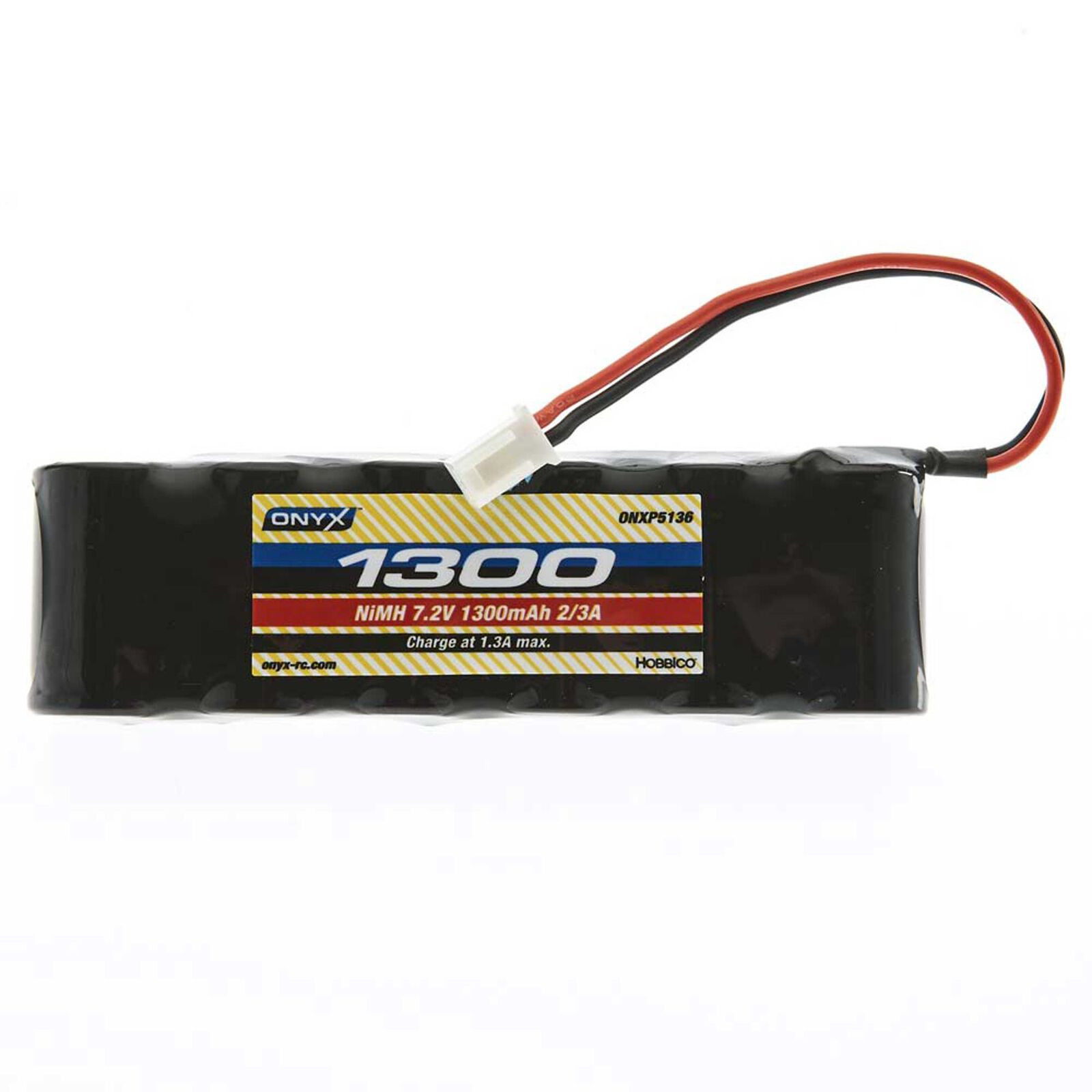 Onyx 7.2V 1300mAh 6-Cell 2/3A Flat NiMH Battery: XH-1S (Losi Mini Plug ...