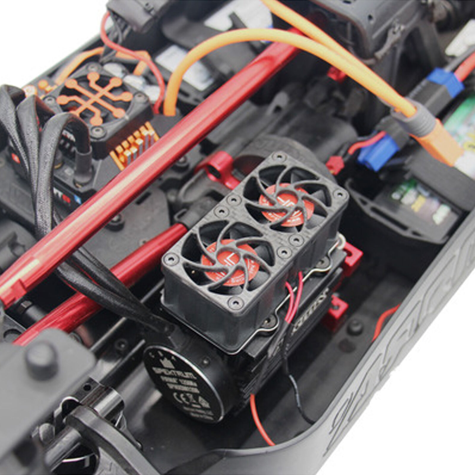 Hot Racing Twin 40mm Motor Cooling Fan Kit, 3S: ARRMA 8S BLX Trucks ...