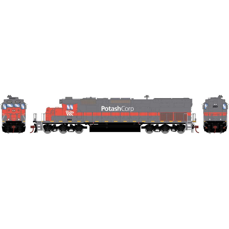 Athearn HO SD40T-2 Locomotive with DCC & Sound, Potash/WRIX #35021 | Horizon Hobby