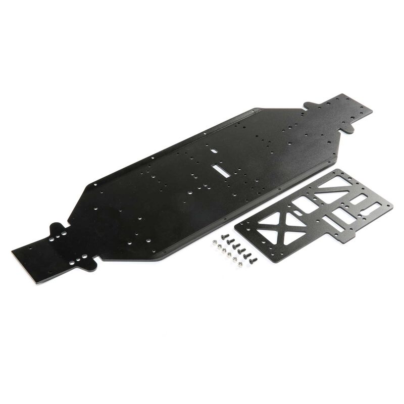 Losi Chassis with Brace, 4mm Black: DBXL-E 2.0 | Horizon Hobby