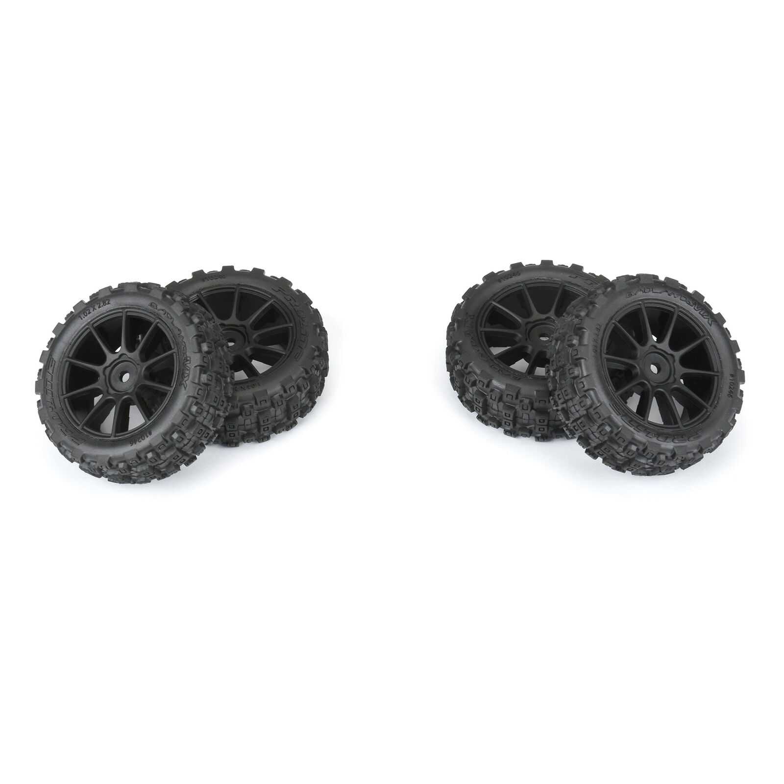 Pro-Line Racing Badlands MX 1.9" Buggy Tires MTD Mach-10 Black Wheels ...