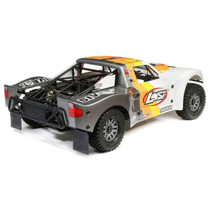 Losi 1/5 5IVE-T 2.0 4WD Short Course Truck Gas BND, Grey/Orange/White ...