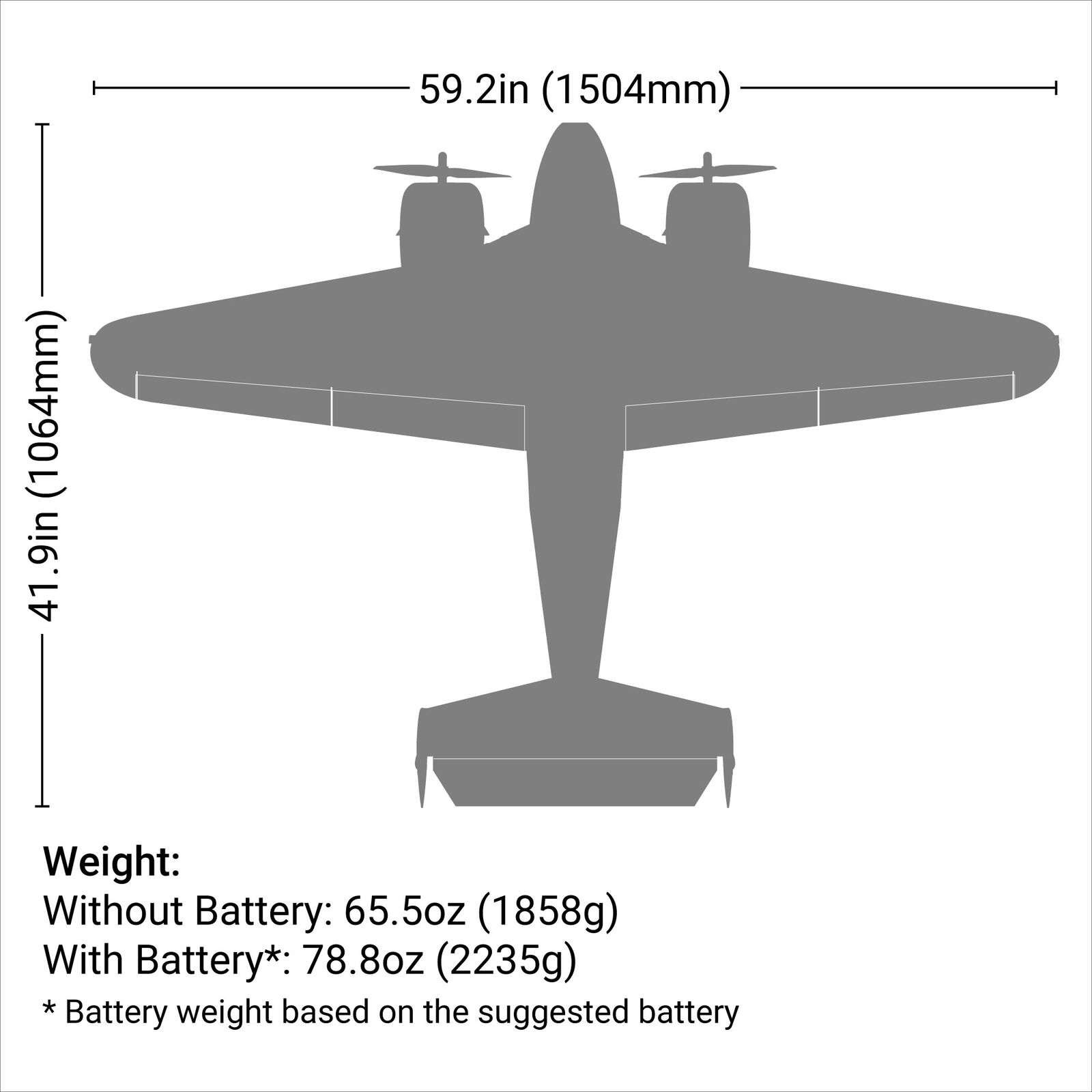 E-flite Beechcraft D18 1.5m BNF Basic | Horizon Hobby