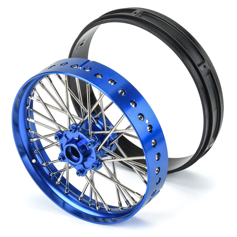 Pro-Line Racing 1/4 Pro-Spec Aluminum V2 Bead Front Wheel Blue/Blue (1 ...