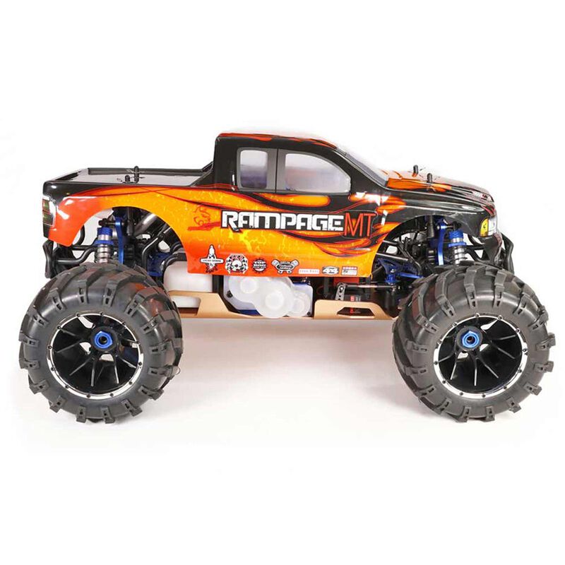 Redcat Racing 1/5 Rampage MT V3 4X4 Gas Monster Truck RTR, Orange Flame ...
