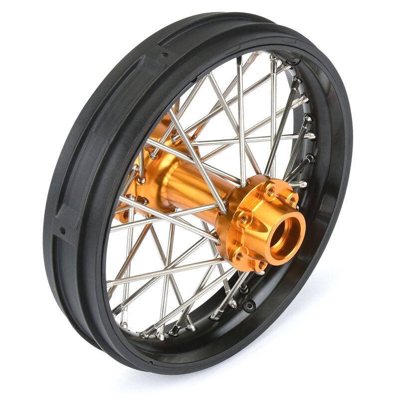Pro-Line Racing 1/4 Pro-Spec Aluminum V2 Bead Rear Wheel Black/Gold (1 ...
