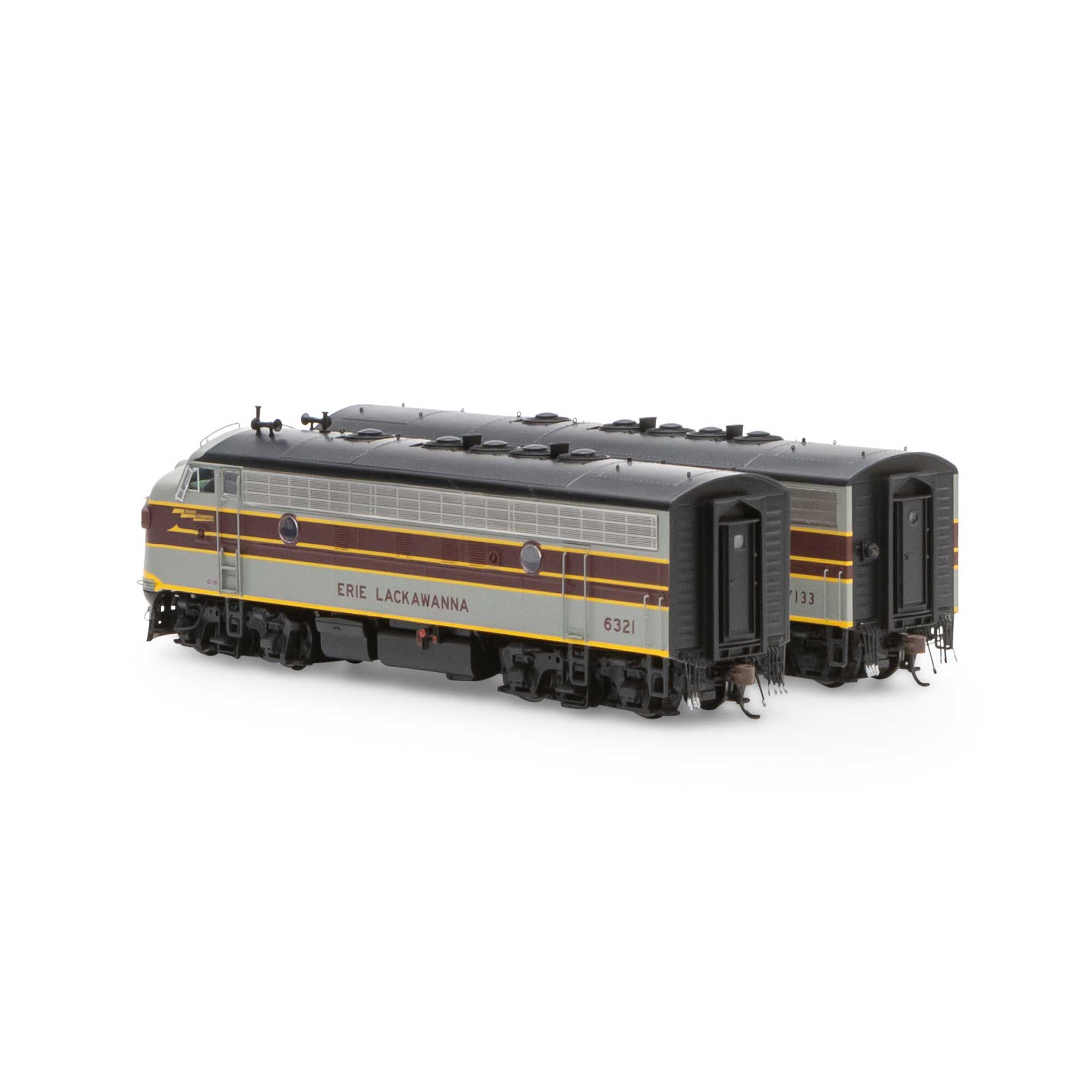 Athearn Genesis HO EMD F7A+B Erie Lackawanna EL #6321/#7133 DC LED ...