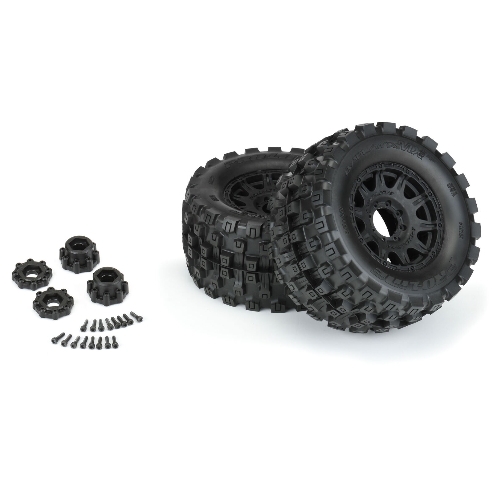 Pro-Line Racing 1/8 Badlands MX38 HP BELTED F/R 3.8" MT Mounted 17mm ...