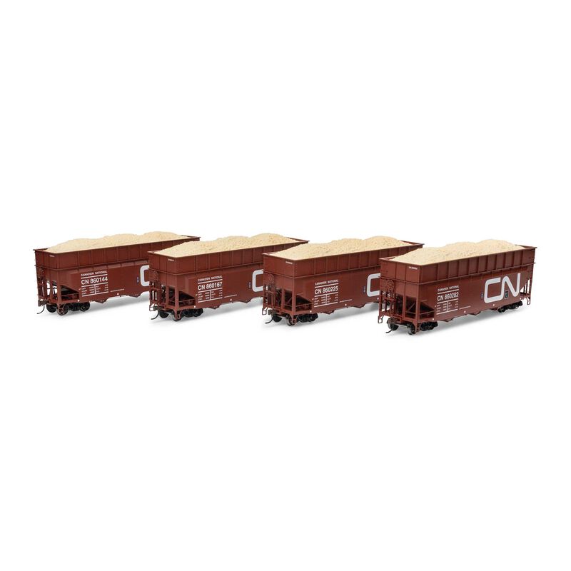 Athearn HO 40' Wood Chip Hopper with Load, CN #860144 / 860167 / 860225 ...