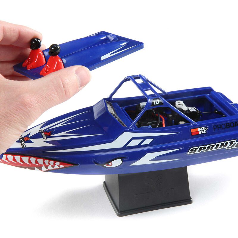 Pro Boat Sprintjet 9" Self-Righting Deep-V Jet Boat Brushed RTR, Blue ...