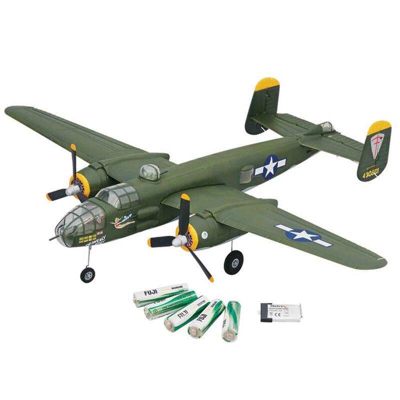 Flyzone Micro B-25 Mitchell WWII Bomber EP Tx-R 21.7" | Horizon Hobby