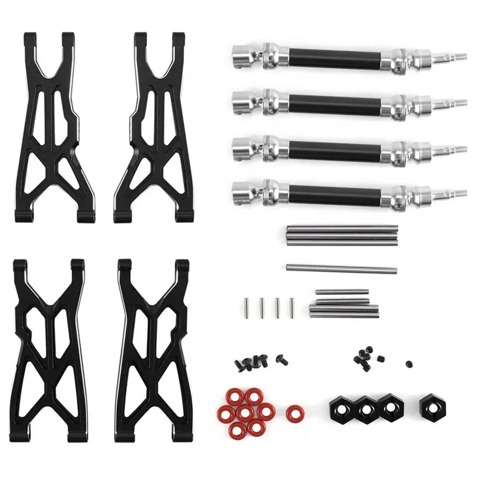 Integy Alloy Suspension Arms & Universal Shafts w/ 14mm Hex for ARRMA 1 ...