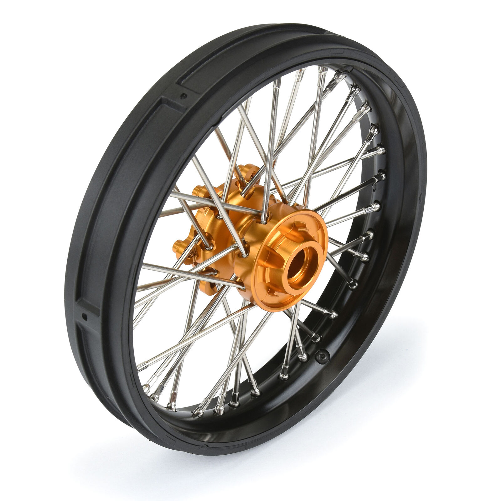 Pro-Line Racing 1/4 Pro-Spec Aluminum V2 Bead Front Wheel Black/Gold (1 ...