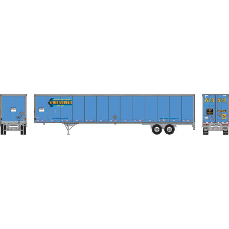 Athearn HO 53' Wabash Duraplate Trailer, Werner #36686 | Horizon Hobby