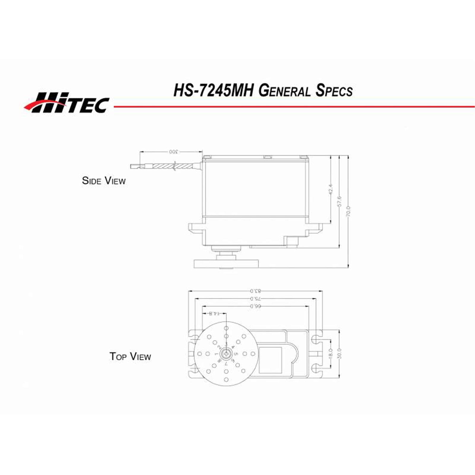 Hitec RCD Inc. HS-7245MH Mini Digital HV High Torque Metal Gear Servo ...