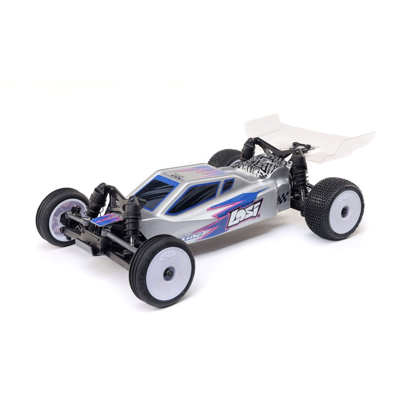 Losi 1/24 Micro-B 2WD Buggy RTR, Silver | Horizon Hobby