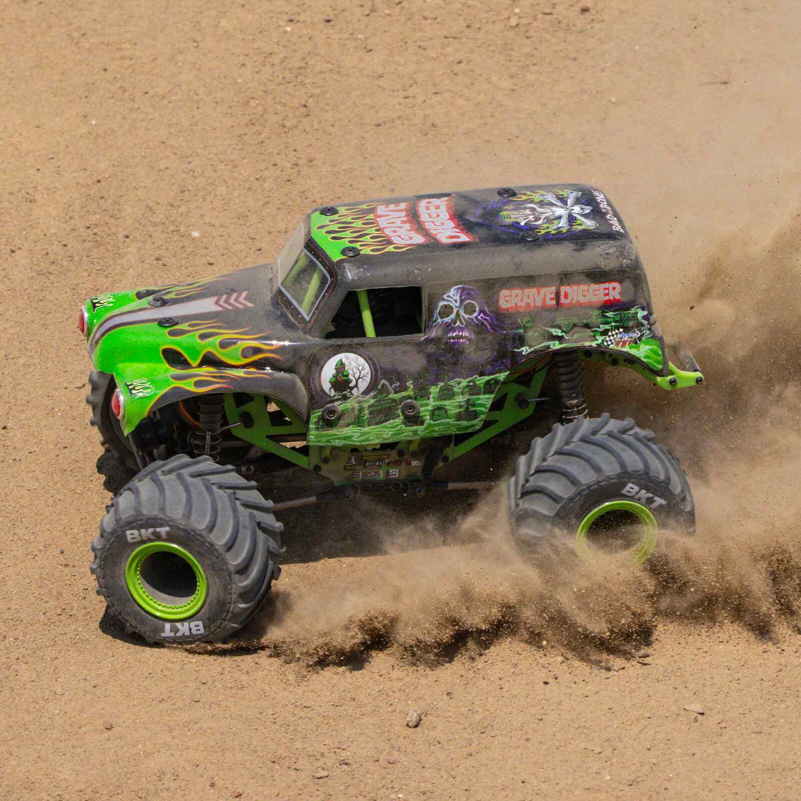 Losi 1/18 Mini LMT Grave Digger 2S 4X4 RTR Brushed Monster Truck ...