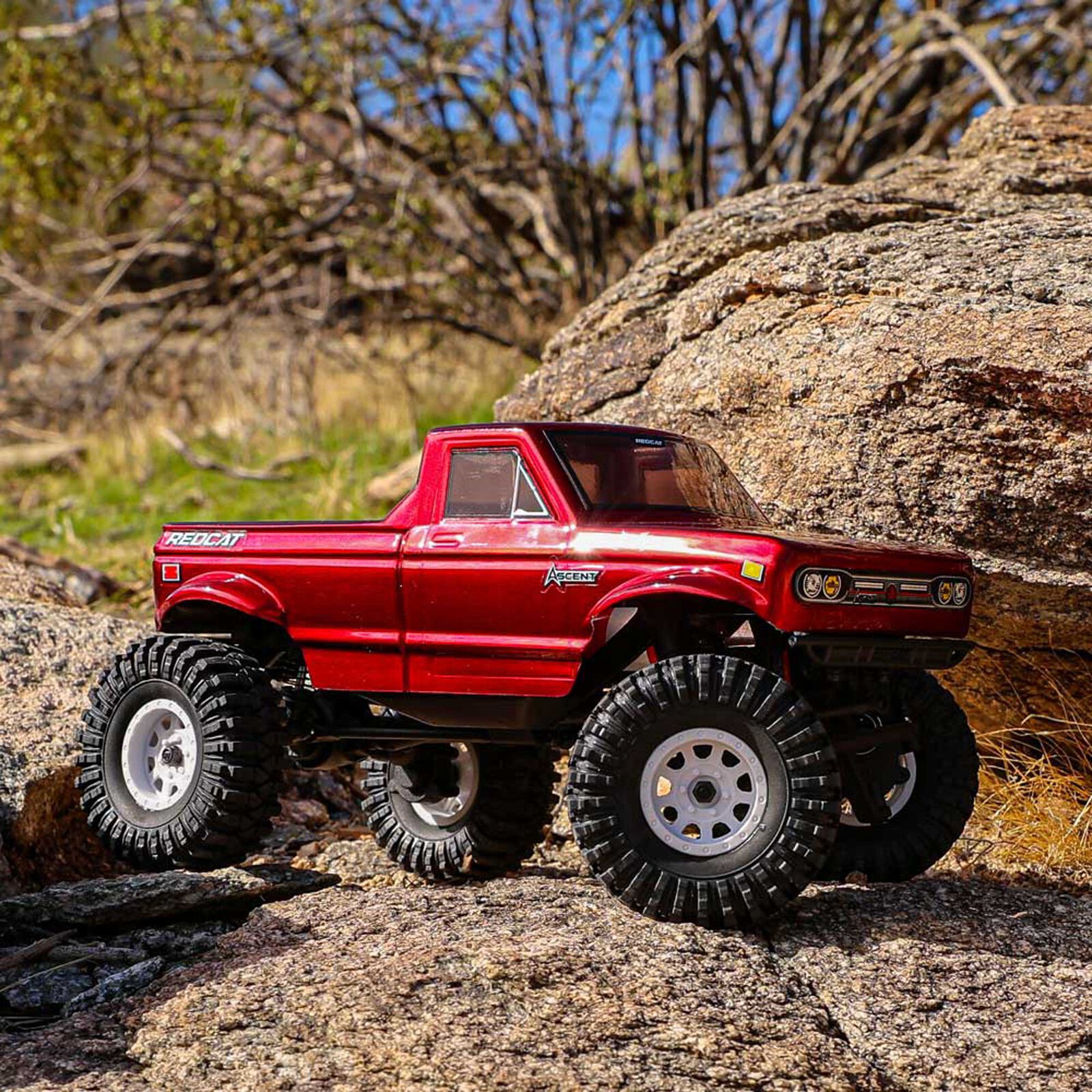 Redcat Racing 1/18 Ascent-18 4x4 Brushed Electric Rock Crawler RTR, Red ...