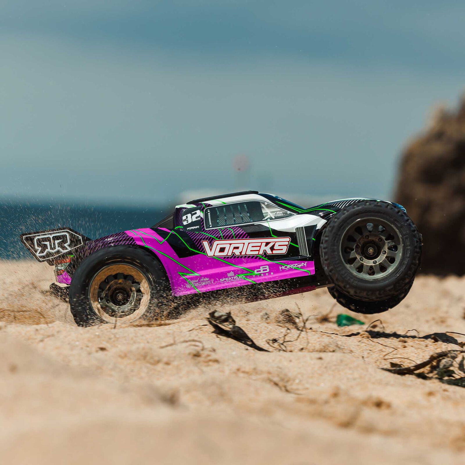 ARRMA 1/10 VORTEKS 2WD RTR Brushed Stadium Truck (Battery & Charger ...