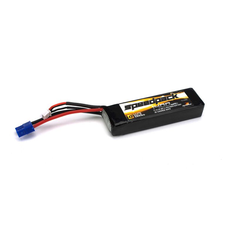 Dynamite 11.1V 1400mAh 3S 30C LiPo Battery: EC3 | Horizon Hobby