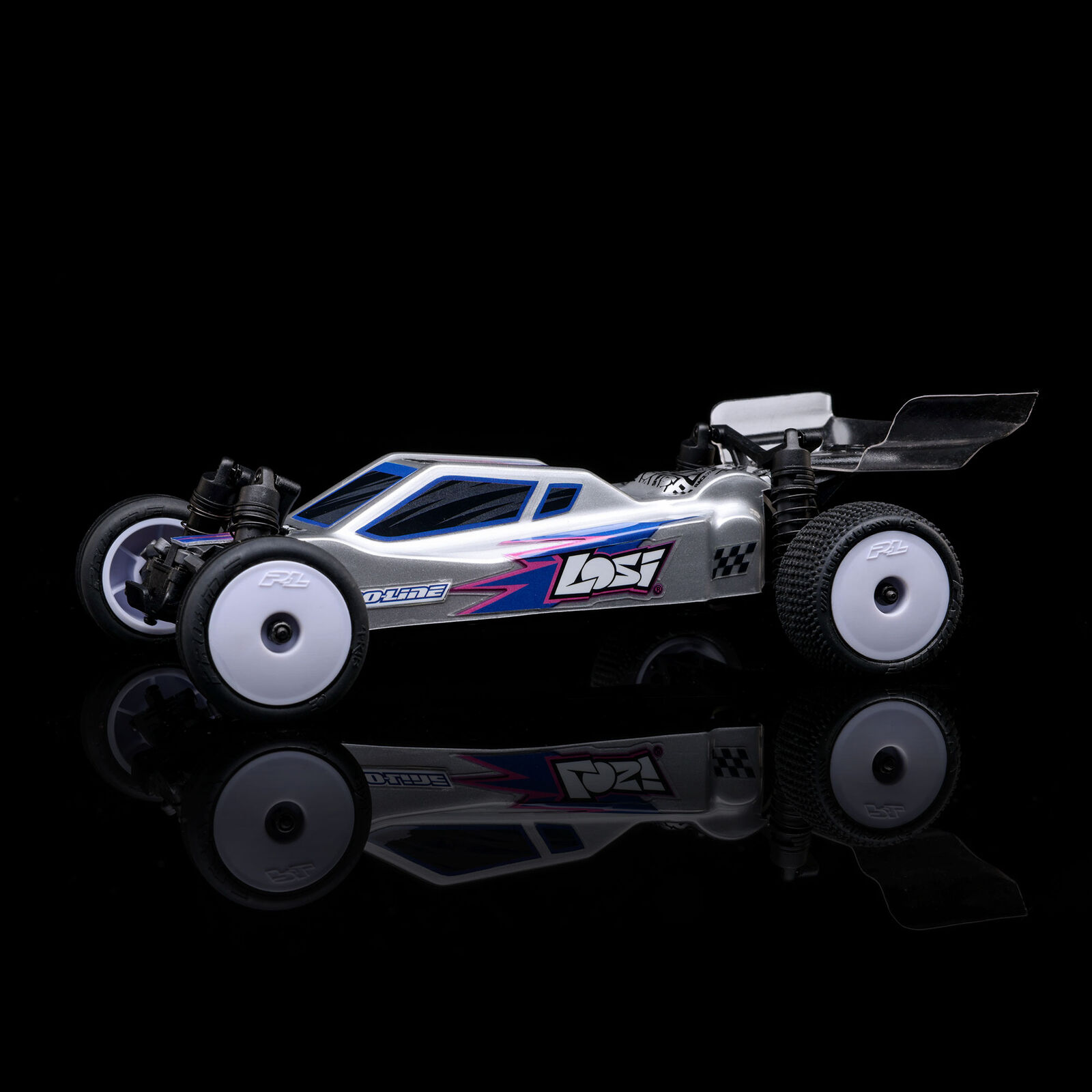 Losi 1/24 Micro-B 2WD Buggy RTR, Silver | Horizon Hobby