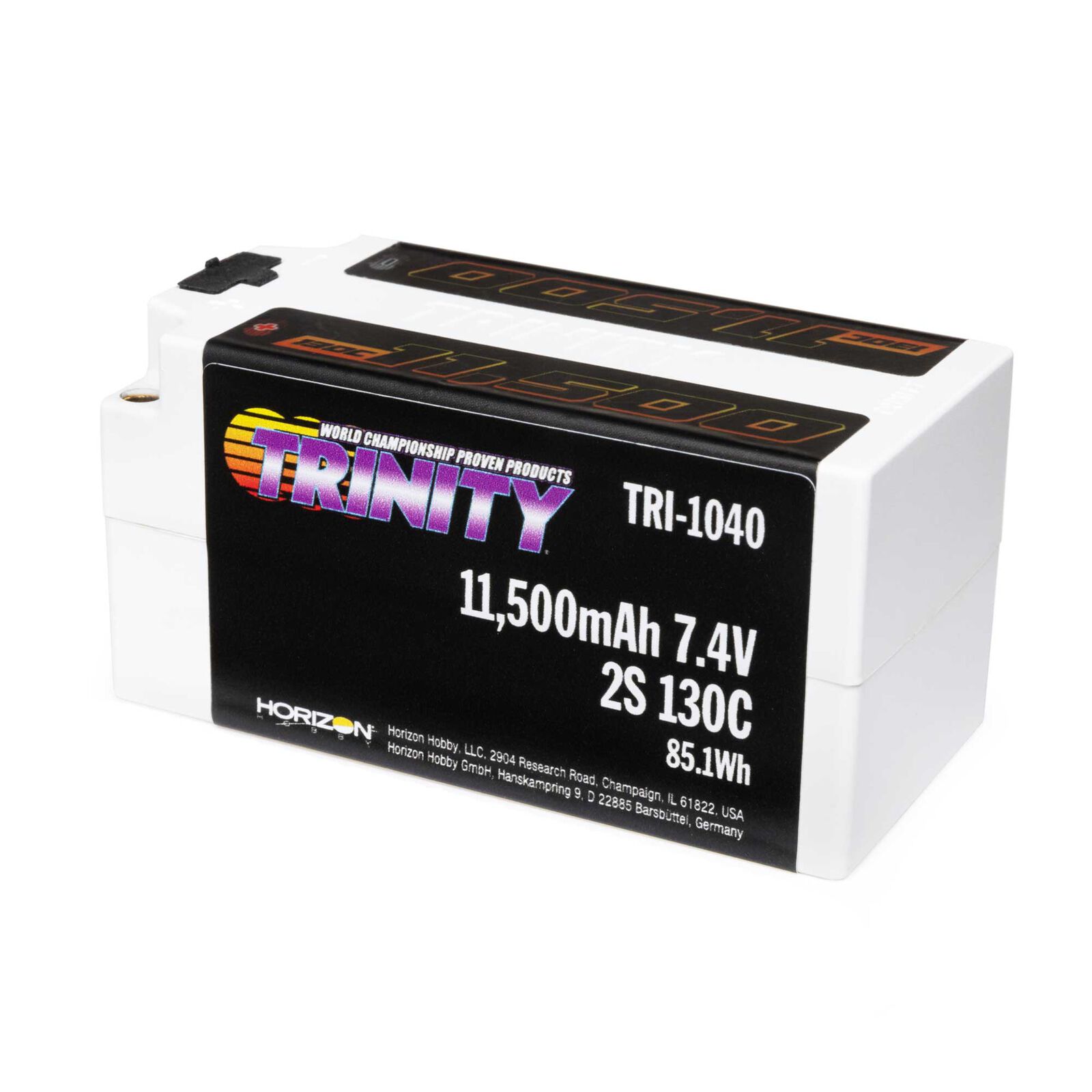 Trinity/Epic 7.4V 11500mAh 2S2P 130C Fat Shorty LiPo Battery, 5mm ...