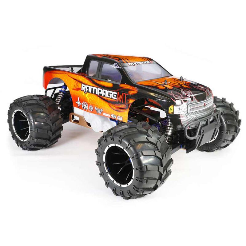 Redcat Racing 1/5 Rampage MT V3 4X4 Gas Monster Truck RTR, Orange Flame ...