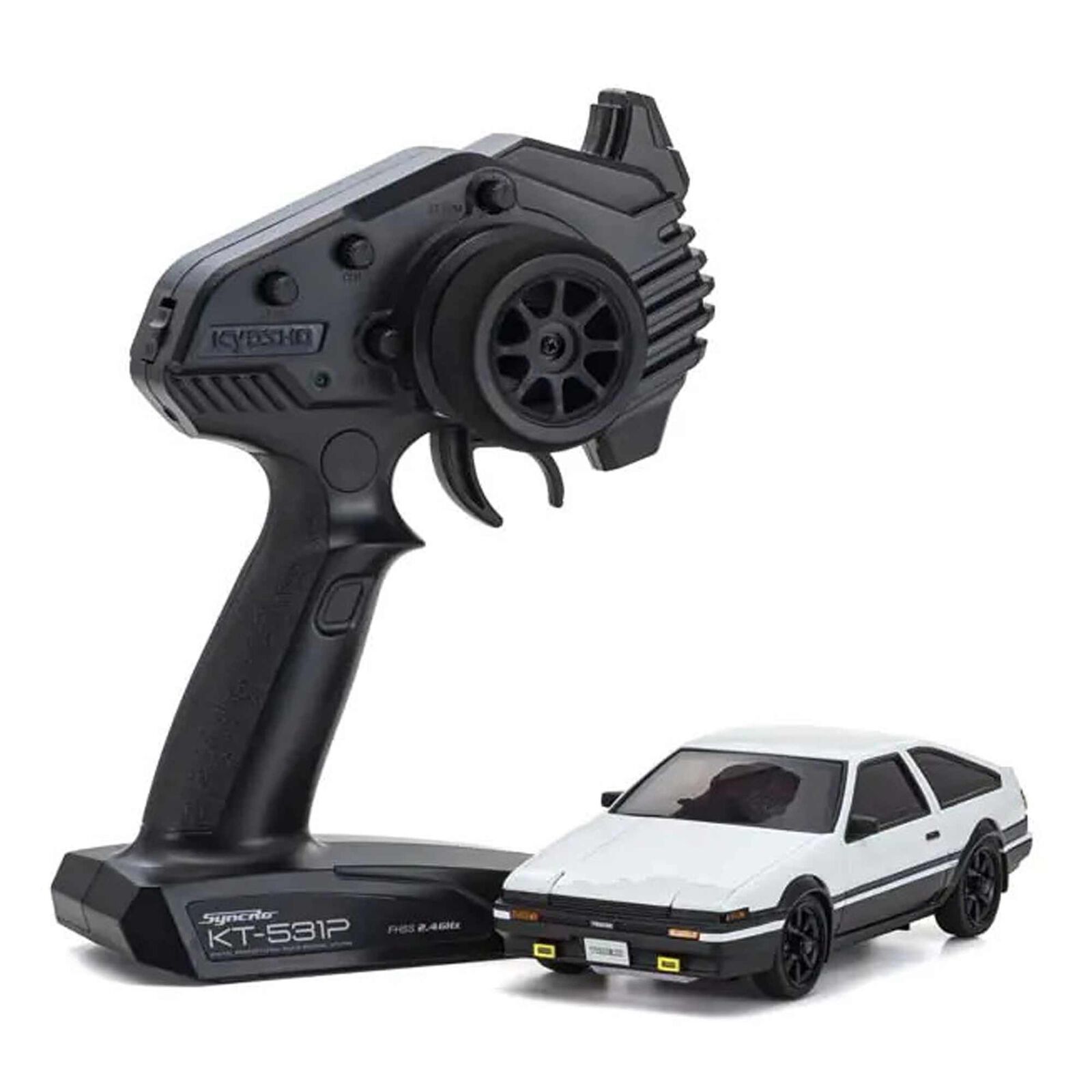 Kyosho 1/28 Toyota Sprinter Trueno AE86 MINI-Z AWD RTR, White/Black ...