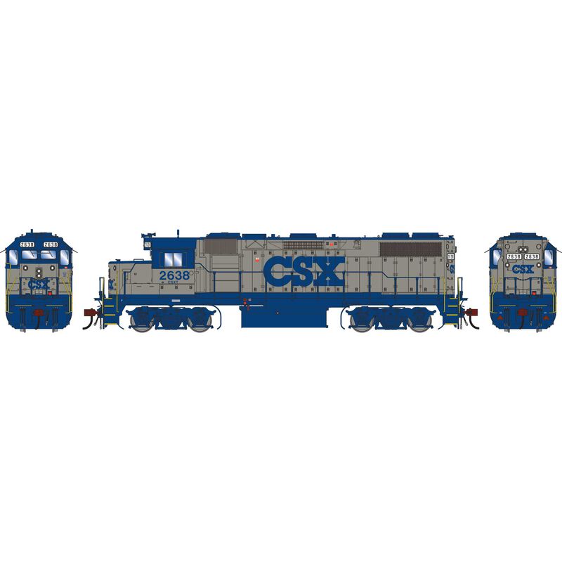 Athearn Genesis HO GEN GP38-2 Locomotive w/DCC & Sound, CSX 'Blue Down ...