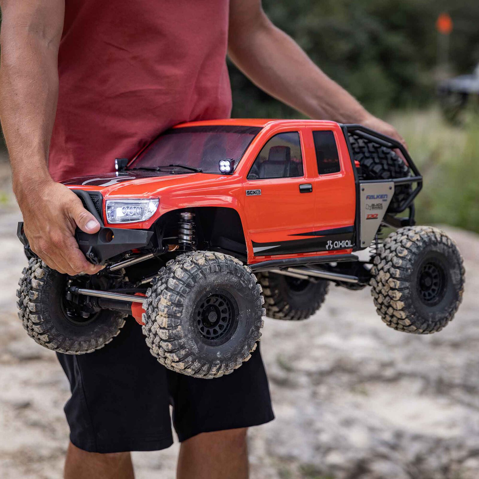 Axial 1/6 SCX6 Trail Honcho 4X4 RTR Brushed Rock Crawler, Red | Horizon Hobby