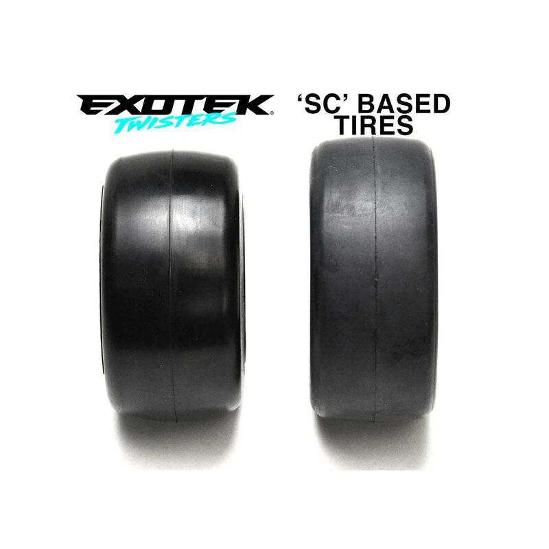 EXOTEK RACING LLC Twister Pro Drag Tire And Wheel Set with Foam | Horizon Hobby