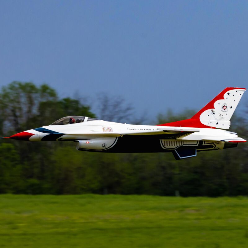 E-flite F-16 Thunderbirds 80mm EDF BNF Basic with AS3X and SAFE Select ...