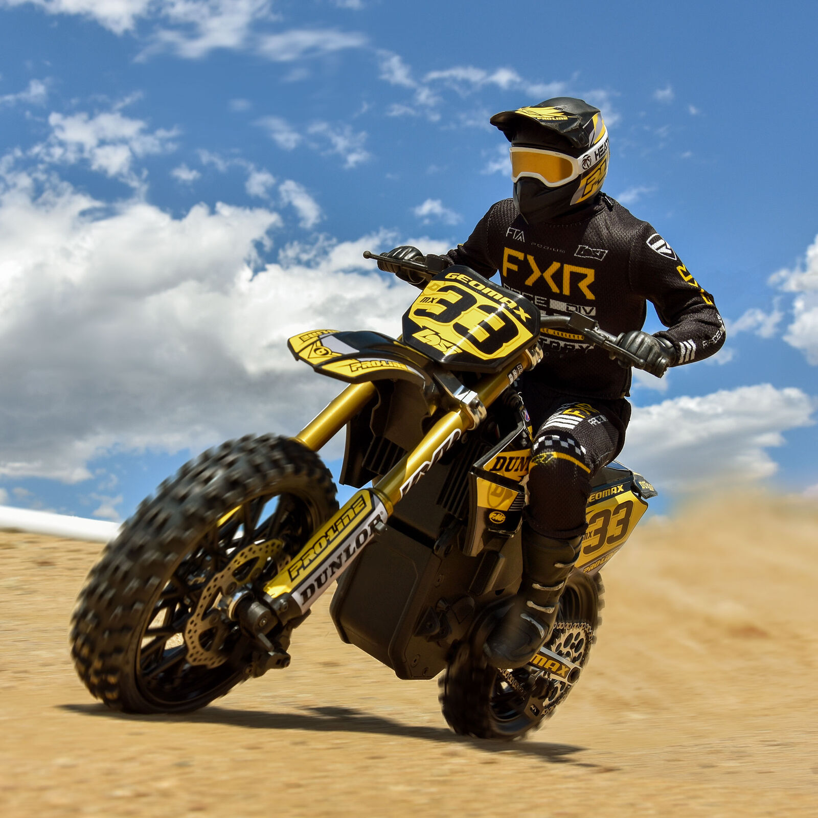 Pro-Line Racing 1/4 Dunlop Geomax MX33 CR4 Rear Tire MTD Black: Promoto ...