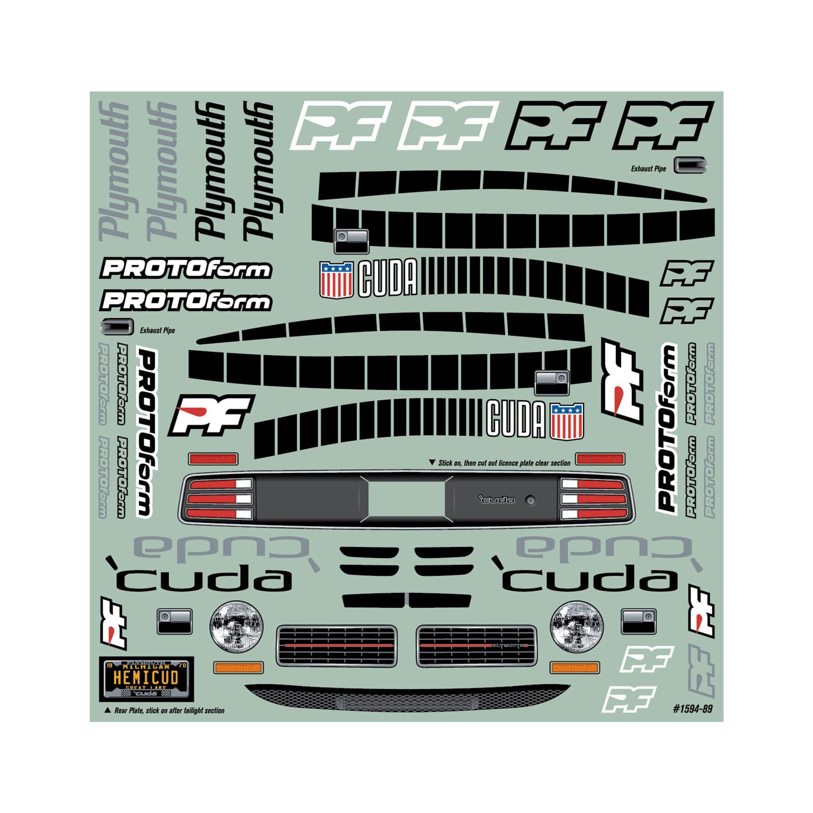 PROTOform 1/10 1970 Plymouth Barracuda Clear Body: Vintage Trans-Am ...