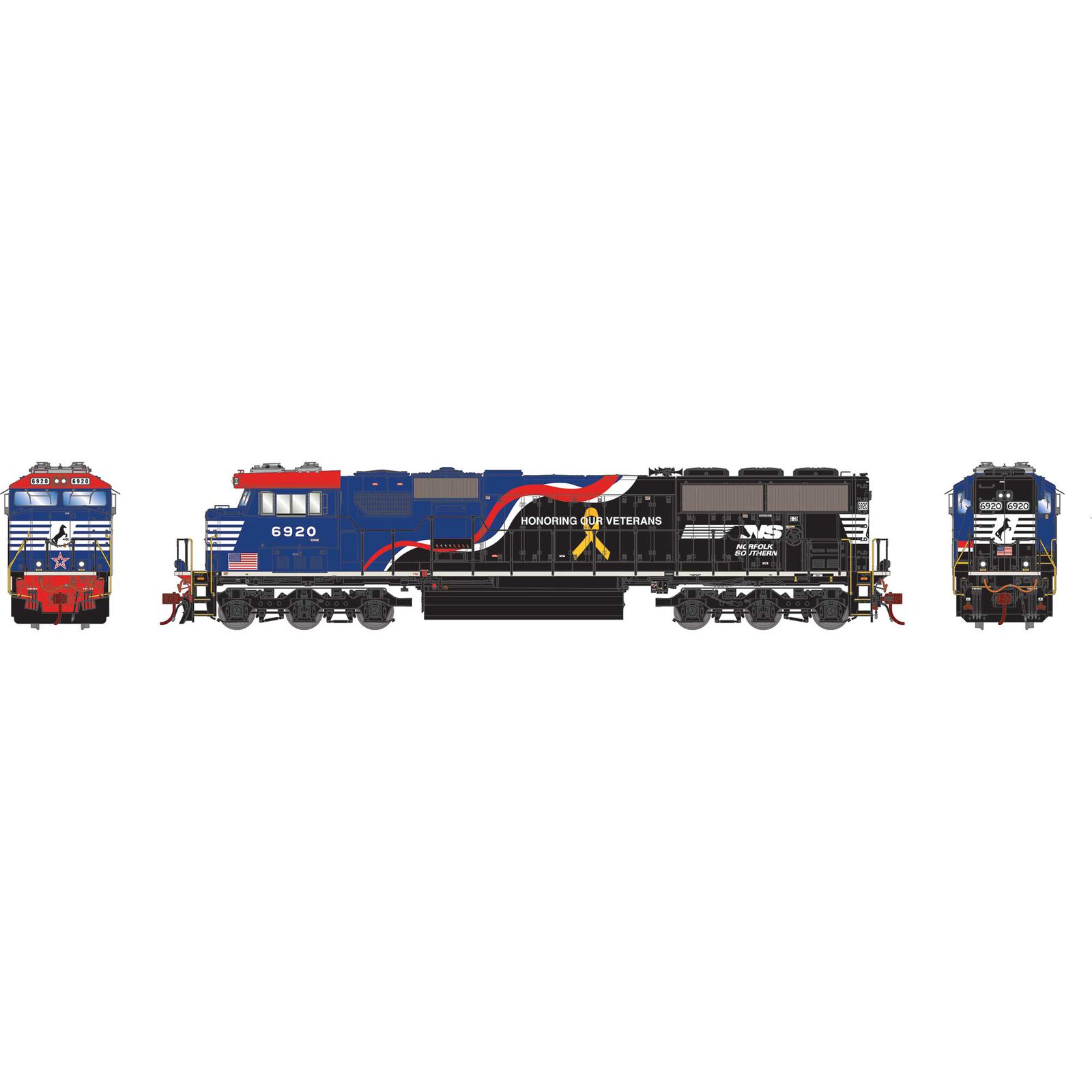 Athearn HO SD60E Locomotive, NS/Veterans #6920 | Horizon Hobby