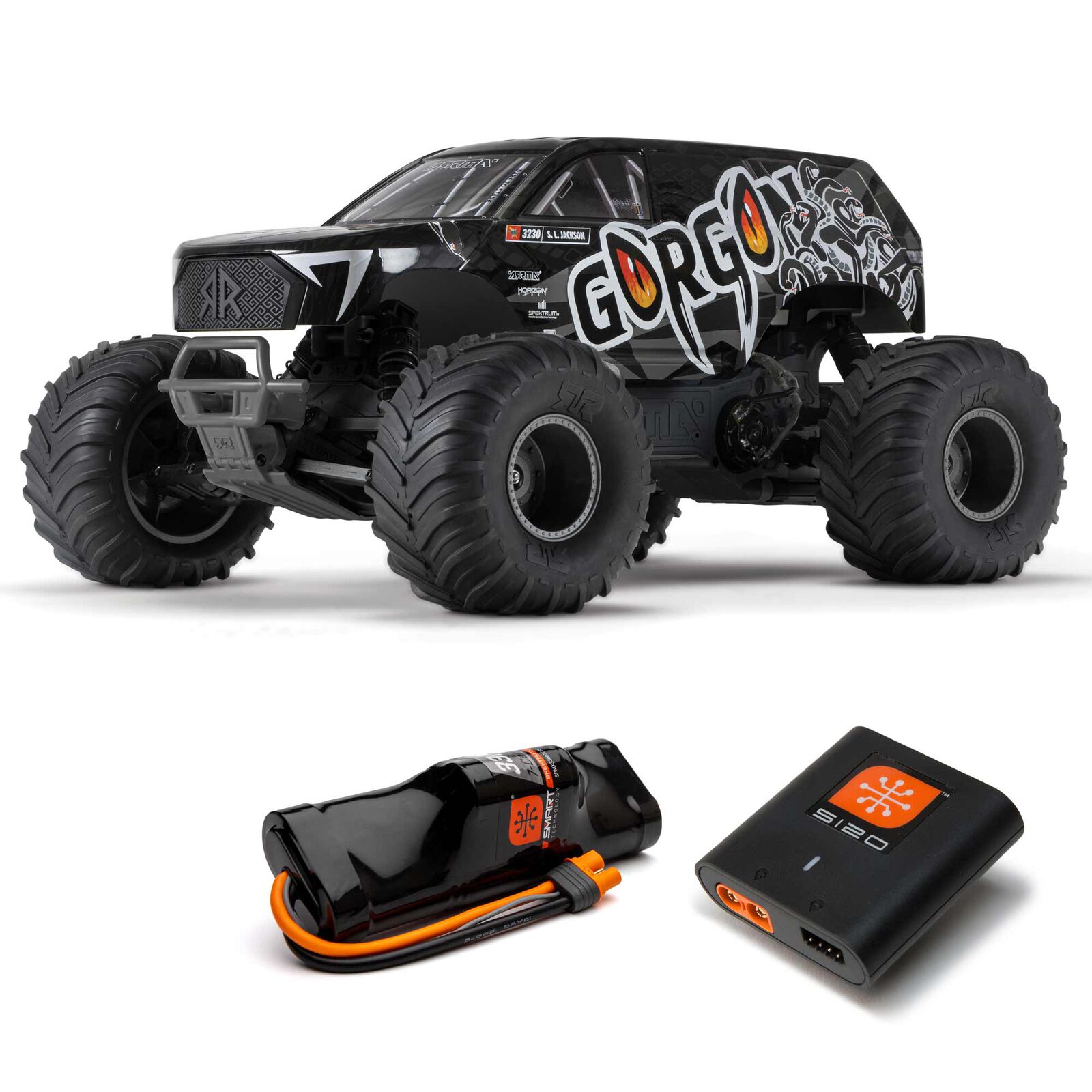 ARRMA 1/10 GORGON 2WD RTA Kit Brushed Monster Truck (Battery & Charger ...