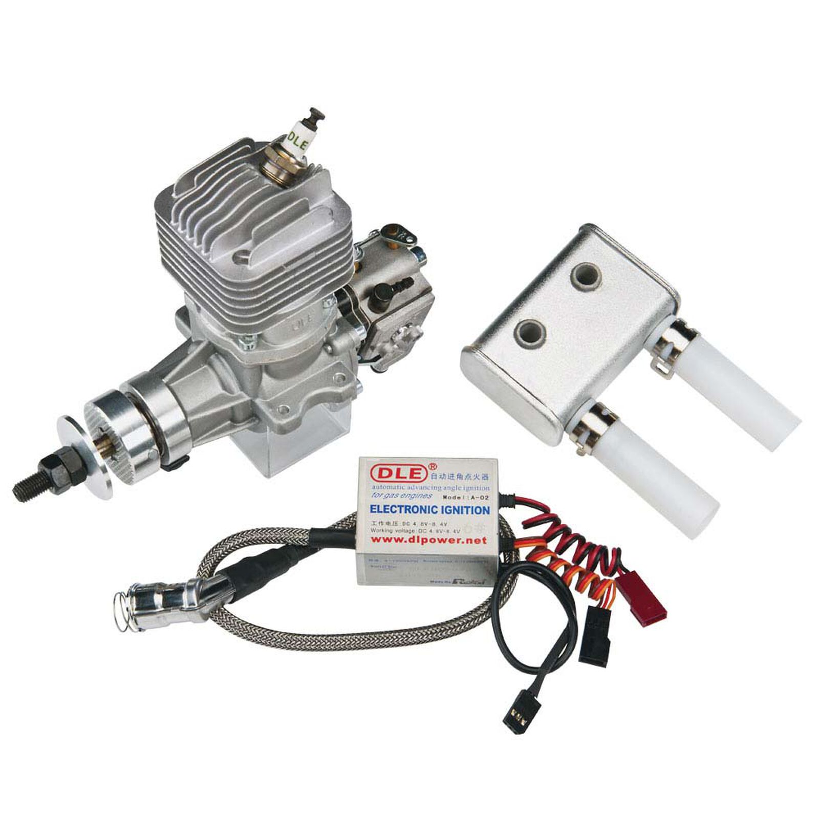 DLE Engines DLE-20RA Gas Rear Exhaust with Electronic Ignition ...