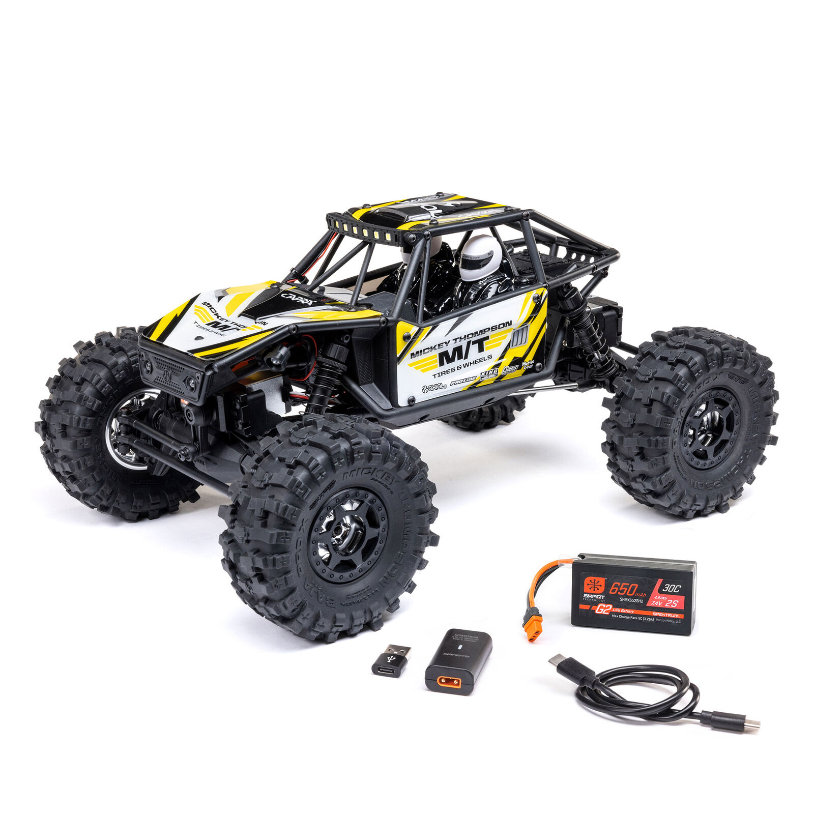 Axial 1/18 UTB18 Capra 4WS 4X4 RTR Brushed Rock Crawler (Battery ...